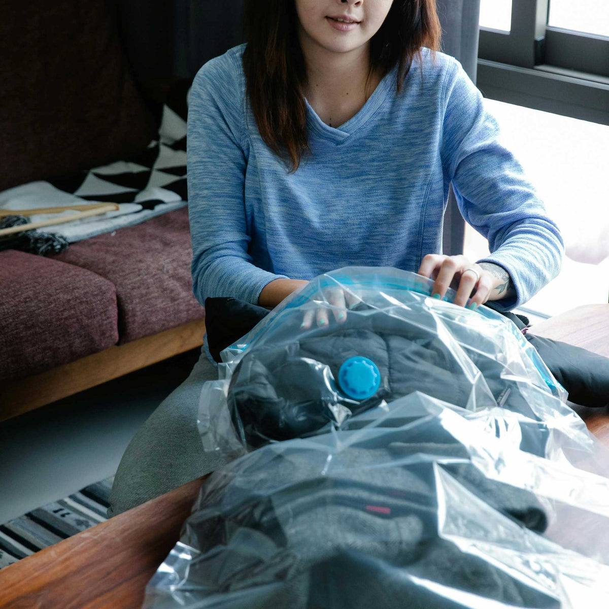 Sac de rangement sous vide – Gain de place & protection